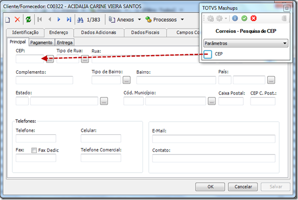 Gestão do Conhecimento: Pesquisa de CEP através do TOTVS Mashups
